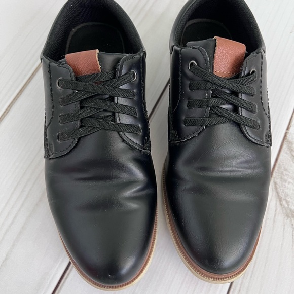 Max + Jake | Shoes | Max Jake Euc Black Vegan Leather Dress Shoes Size ...